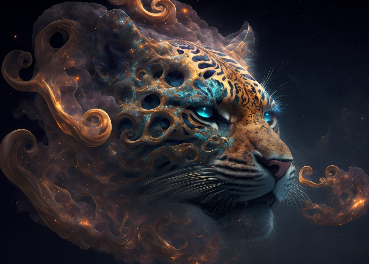 'Spirit Animal Tiger' Poster by Jiri Hodecek | Displate