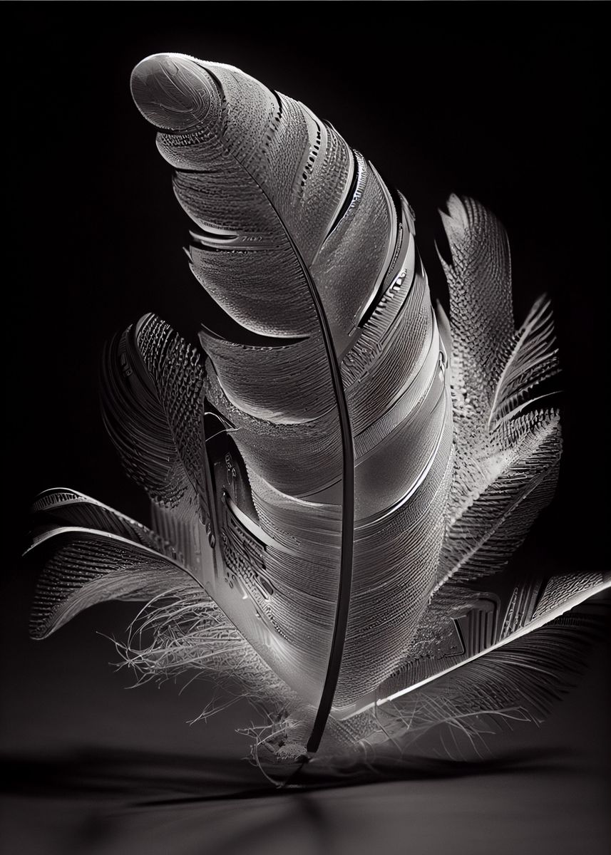 'crystal feather' Poster, picture, metal print, paint by FotoRichter ...