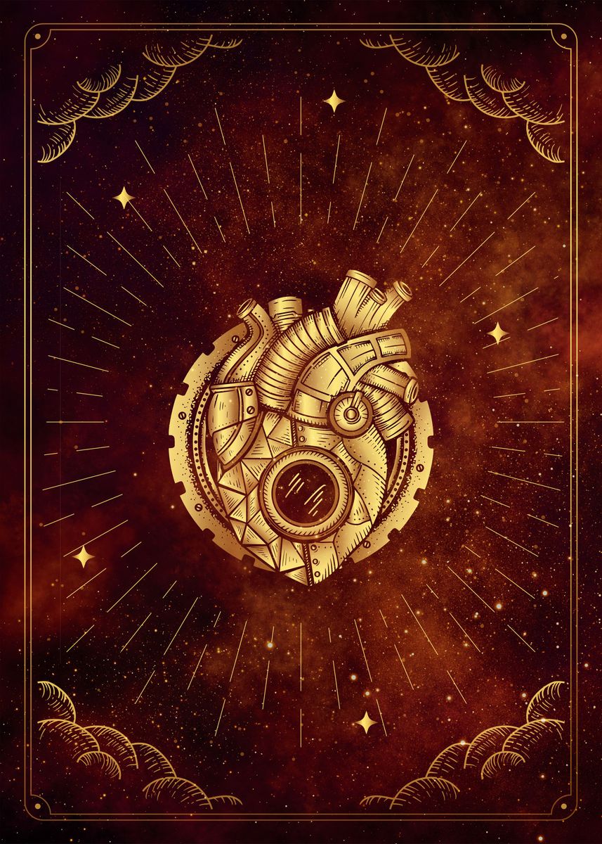 'Tarot the cyber heart' Poster by Michael Landsberger | Displate