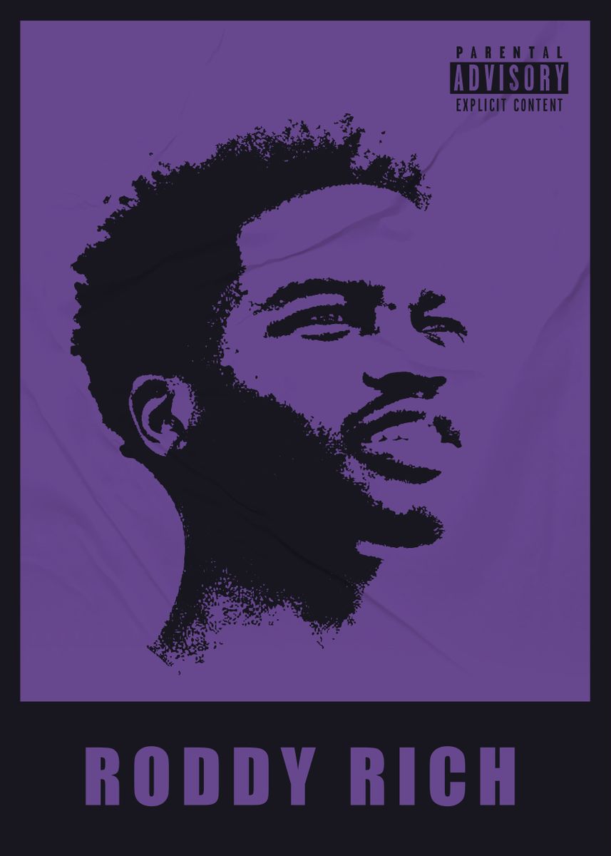 'Ricch Roddy Poster' Poster, picture, metal print, paint by Tovu Yovi ...