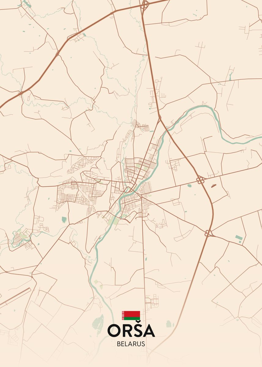 'Orsa BY' Poster, picture, metal print, paint by IMR Designs | Displate