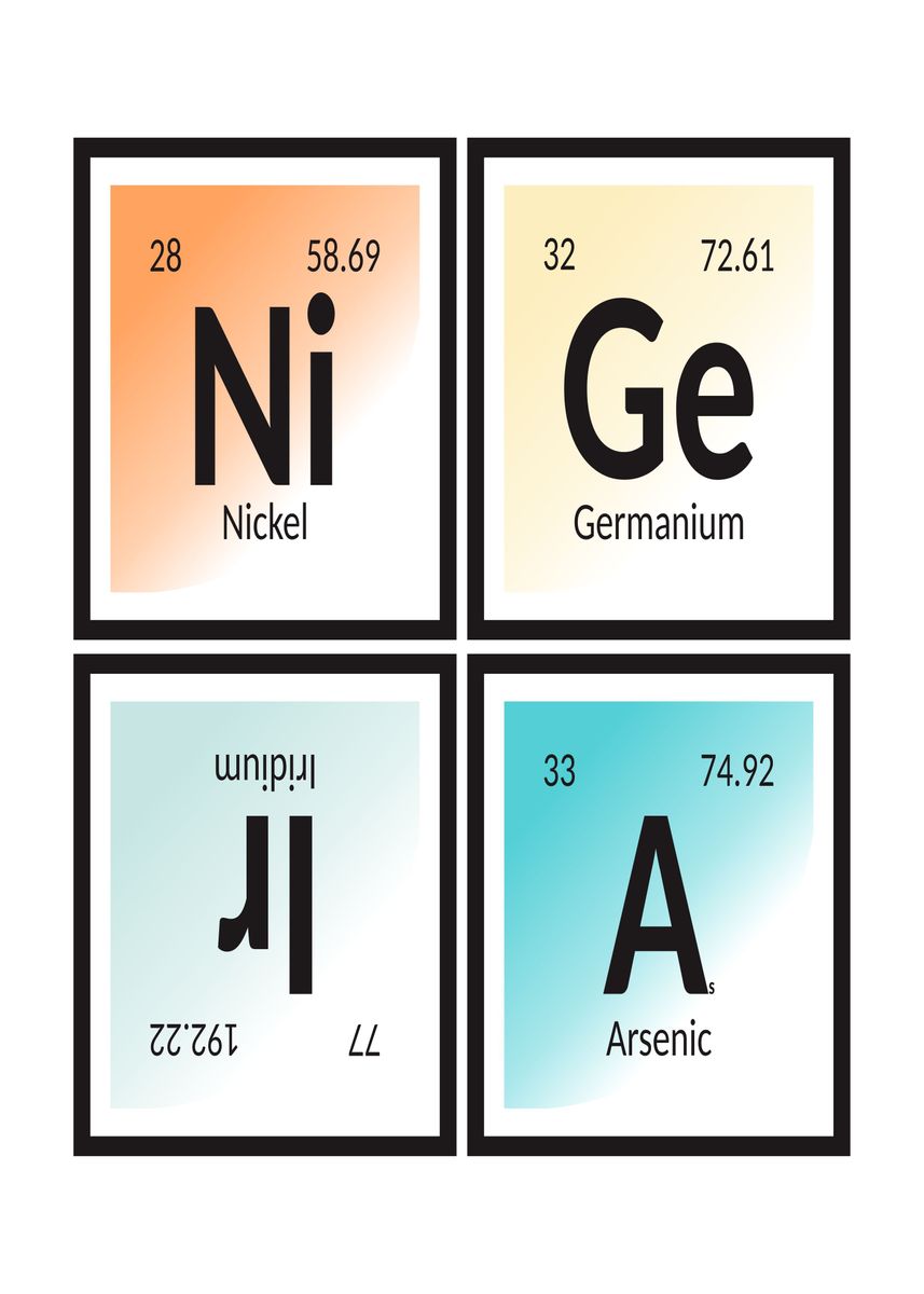 'Nigeria Elements' Poster, picture, metal print, paint by Maozva | Displate