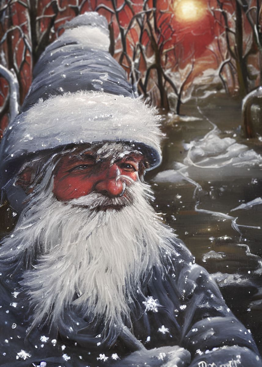 'Old man in winter' Poster, picture, metal print, paint by Ardrey Dota ...