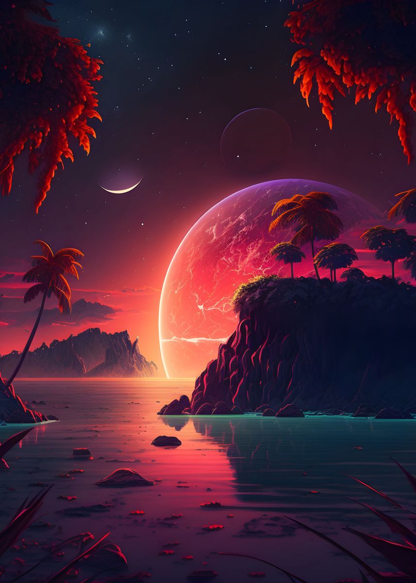 'Exoplanet' Poster, picture, metal print, paint by Jai Kingsdale | Displate