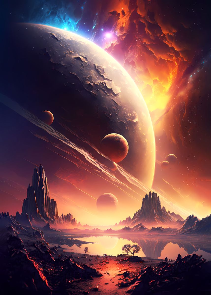 'Cosmic Cove Fantasy' Poster, picture, metal print, paint by Luong Phat ...