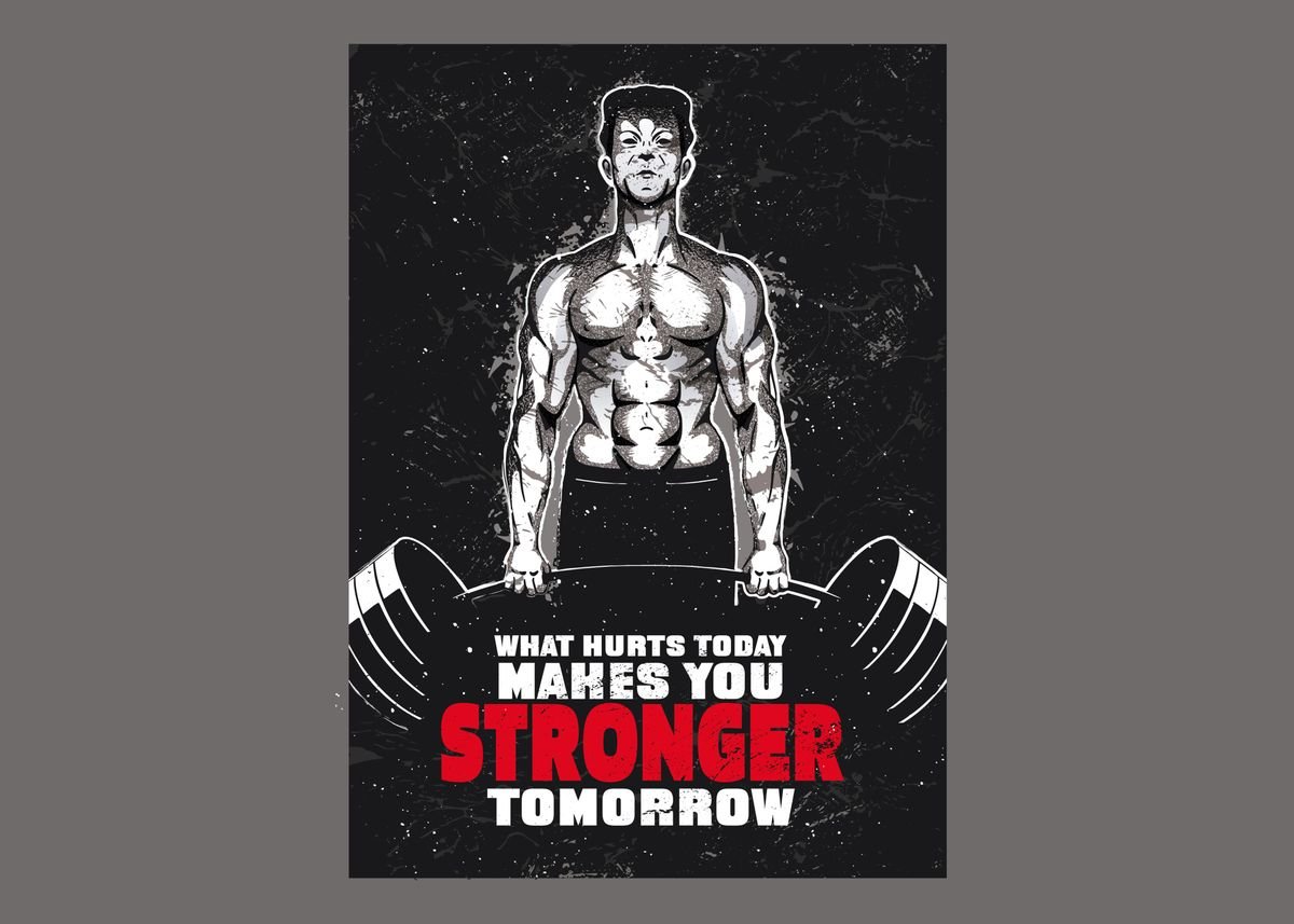 'Get Stronger Every Day' Poster by OfCADesign | Displate
