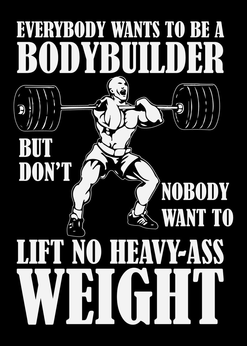 'Bodybuilder' Poster, picture, metal print, paint by crbn design | Displate
