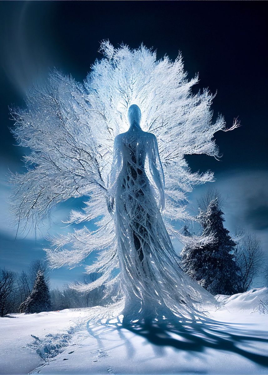 'Ice queen' Poster, picture, metal print, paint by Vendzi | Displate