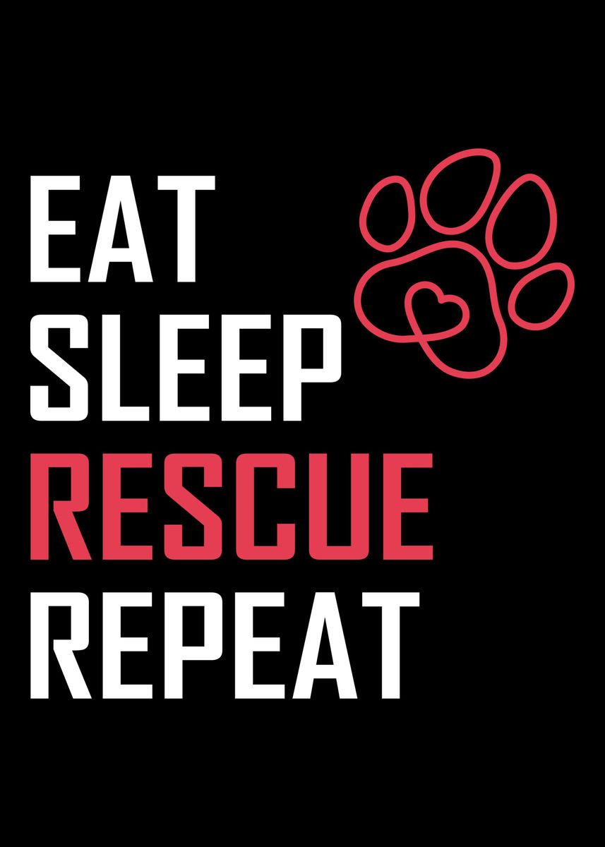 'Animal rescue' Poster, picture, metal print, paint by fansinn | Displate