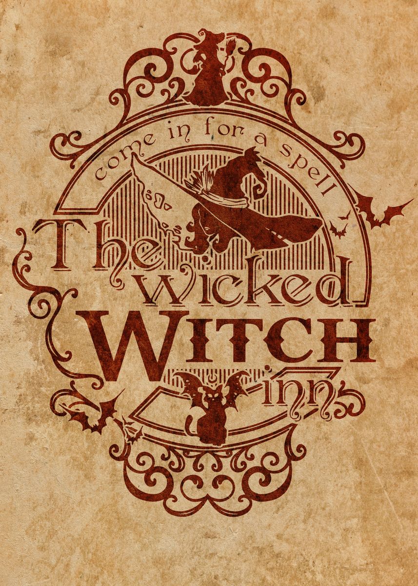 'The wicked Witch inn' Poster, picture, metal print, paint by LouteCrea ...