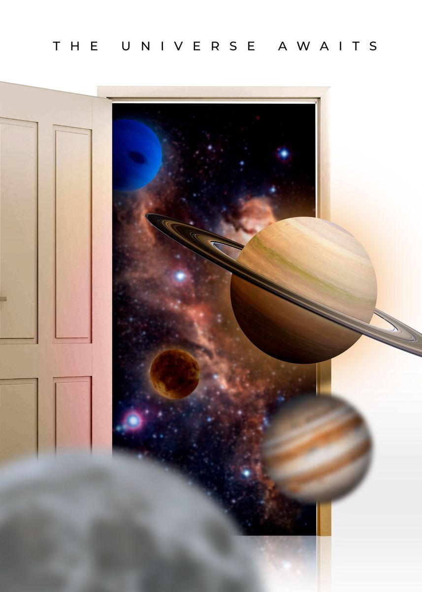 'Universe Planets Space' Poster, picture, metal print, paint by ...