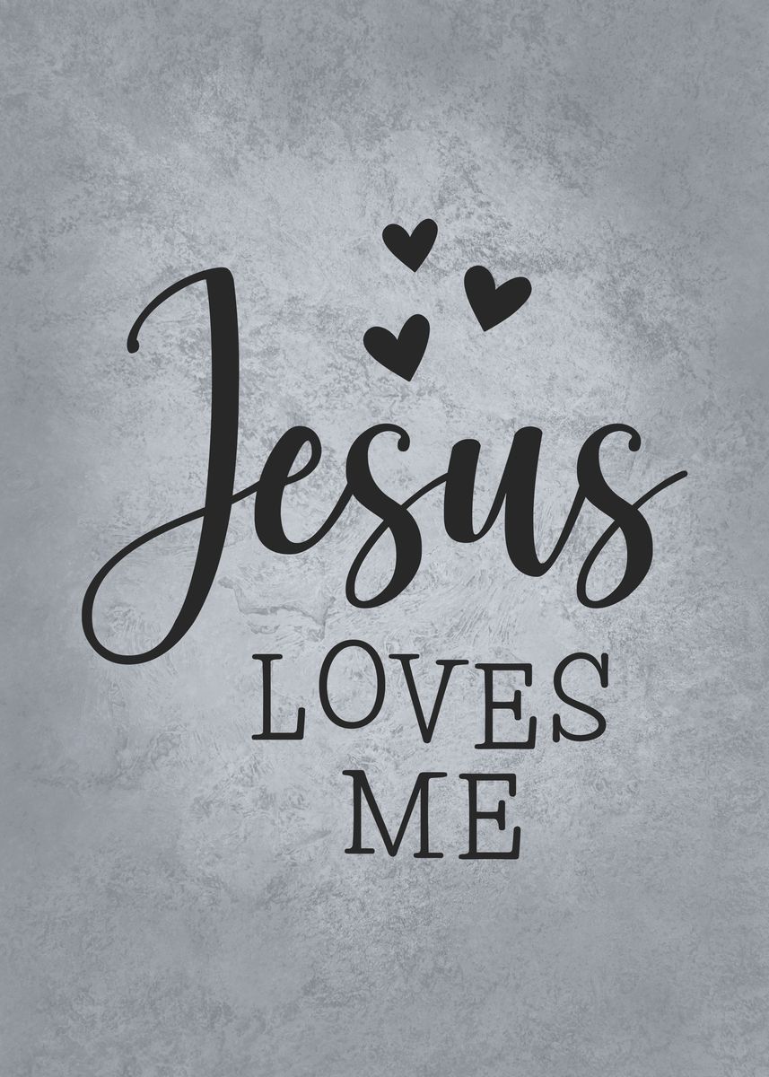 'Jesus Loves Me' Poster, picture, metal print, paint by GOHAN | Displate