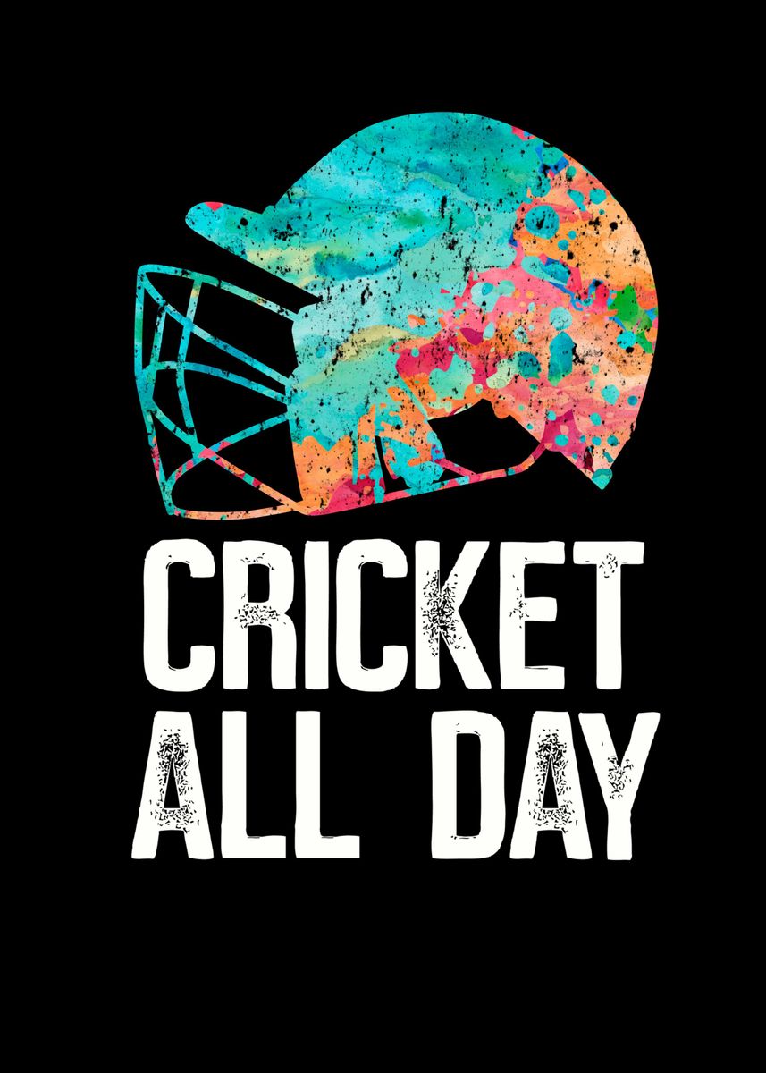 'Cricket All Day' Poster by Lion Löwe | Displate
