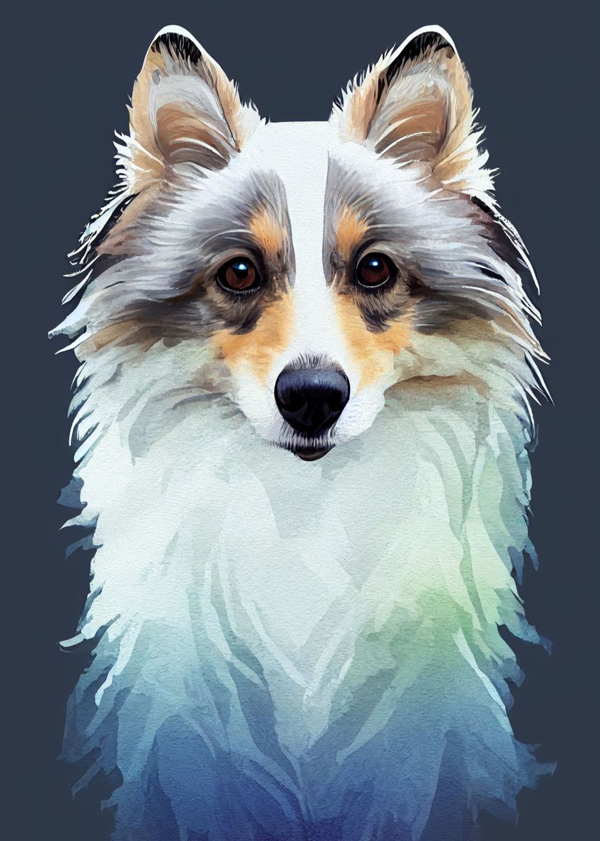 'Shetland Sheepdog 12' Poster by HEMERSON | Displate