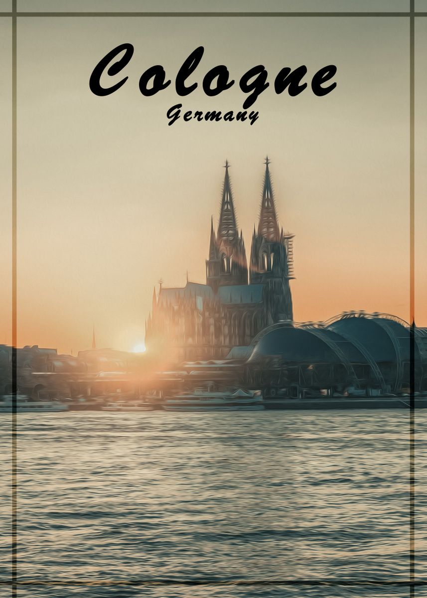 'Cologne' Poster, picture, metal print, paint by HTomas | Displate