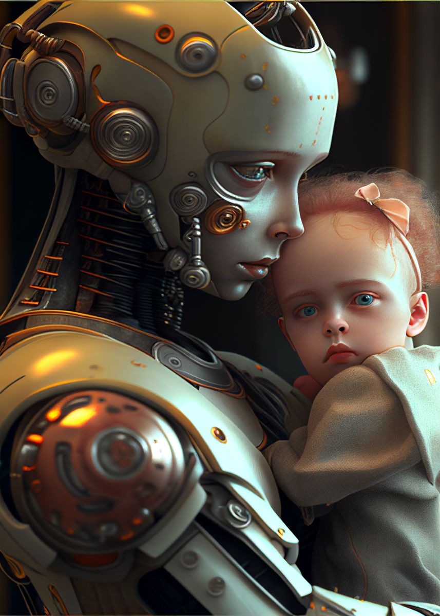 'Robomom' Poster, picture, metal print, paint by Vendzi | Displate