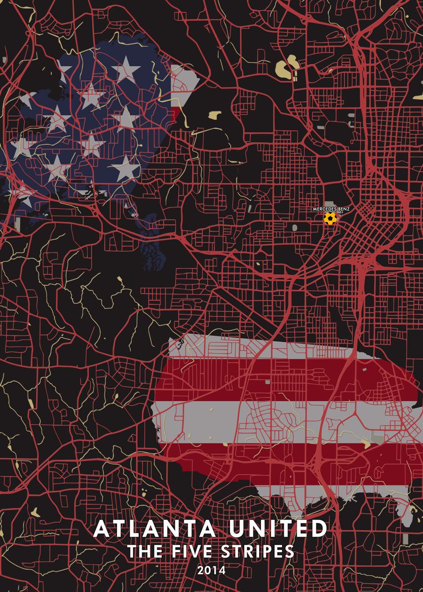 'Atlanta United ' Poster, picture, metal print, paint by Farwell ...