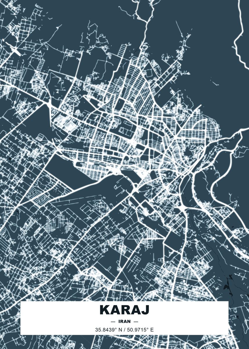 'Karaj' Poster, picture, metal print, paint by Bo Kev | Displate