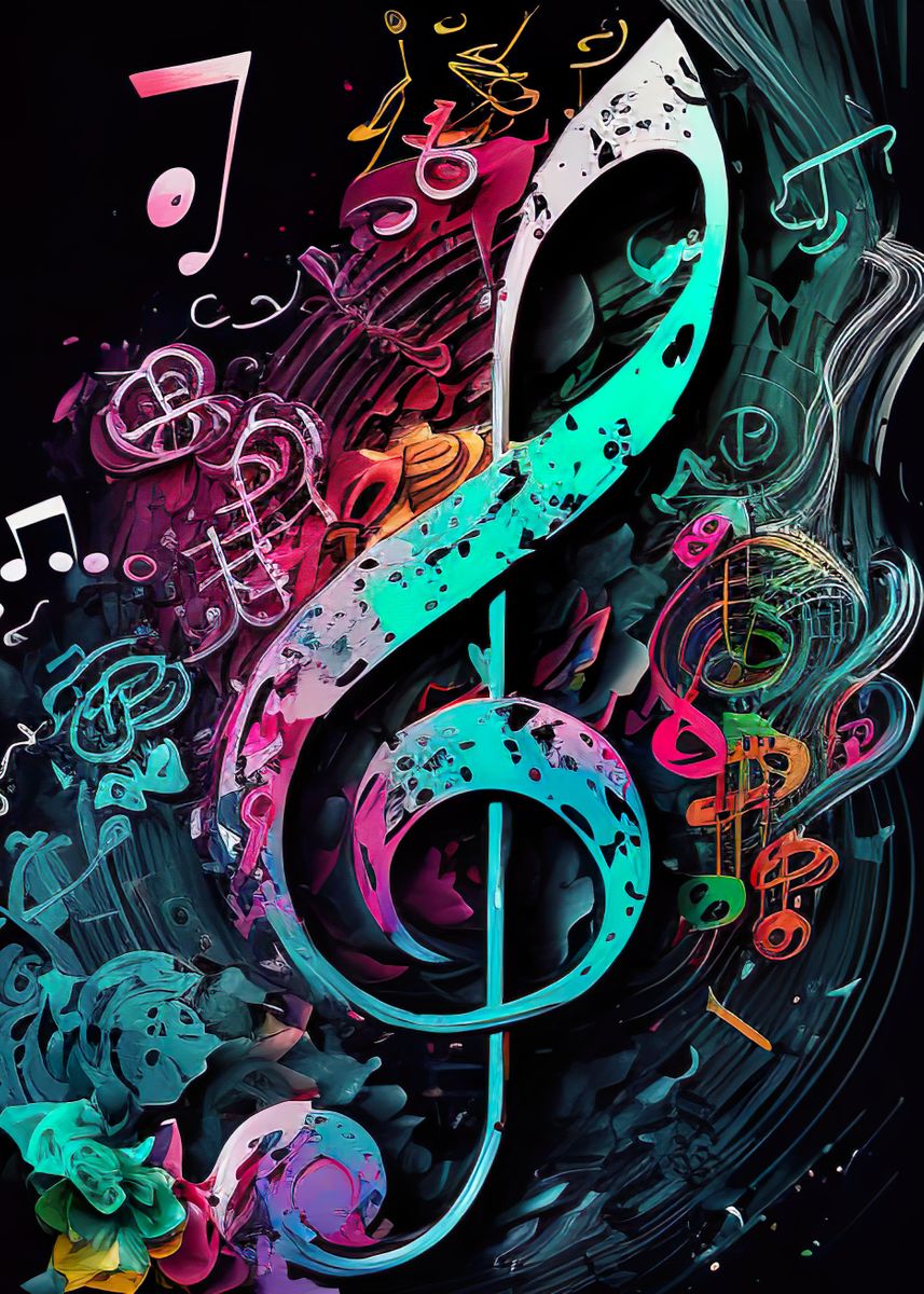 'Musical Symphony' Poster, picture, metal print, paint by ...