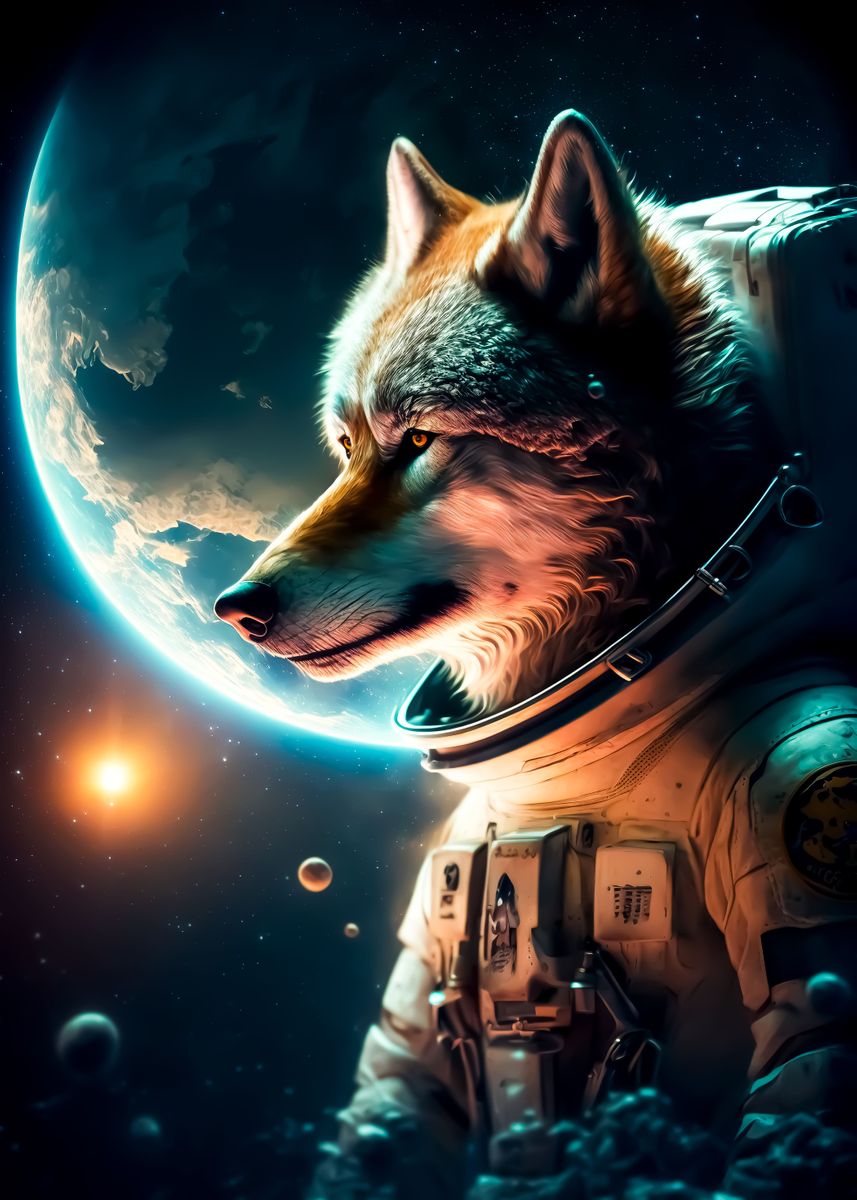 'Wolf' Poster, picture, metal print, paint by James Garcia | Displate