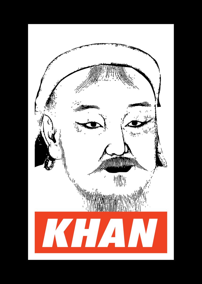 'Genghis Khan' Poster, picture, metal print, paint by Filip Hellman ...