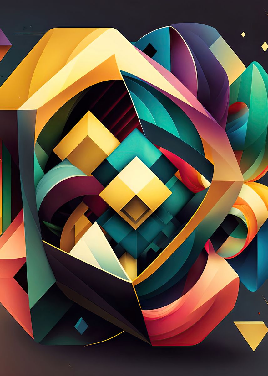 'Modern Abstract by Atchi' Poster, picture, metal print, paint by ...