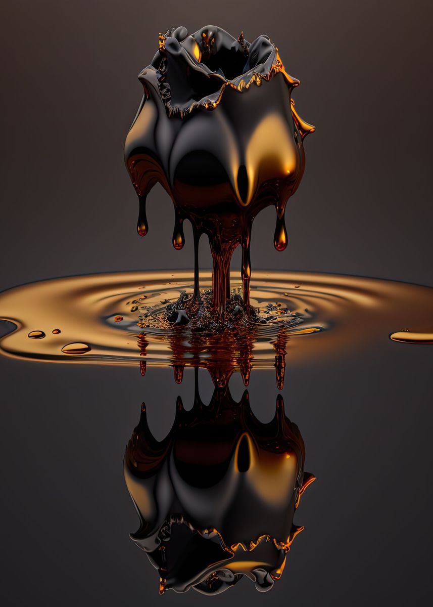 'Melting Rose' Poster, picture, metal print, paint by Joseph Harper ...