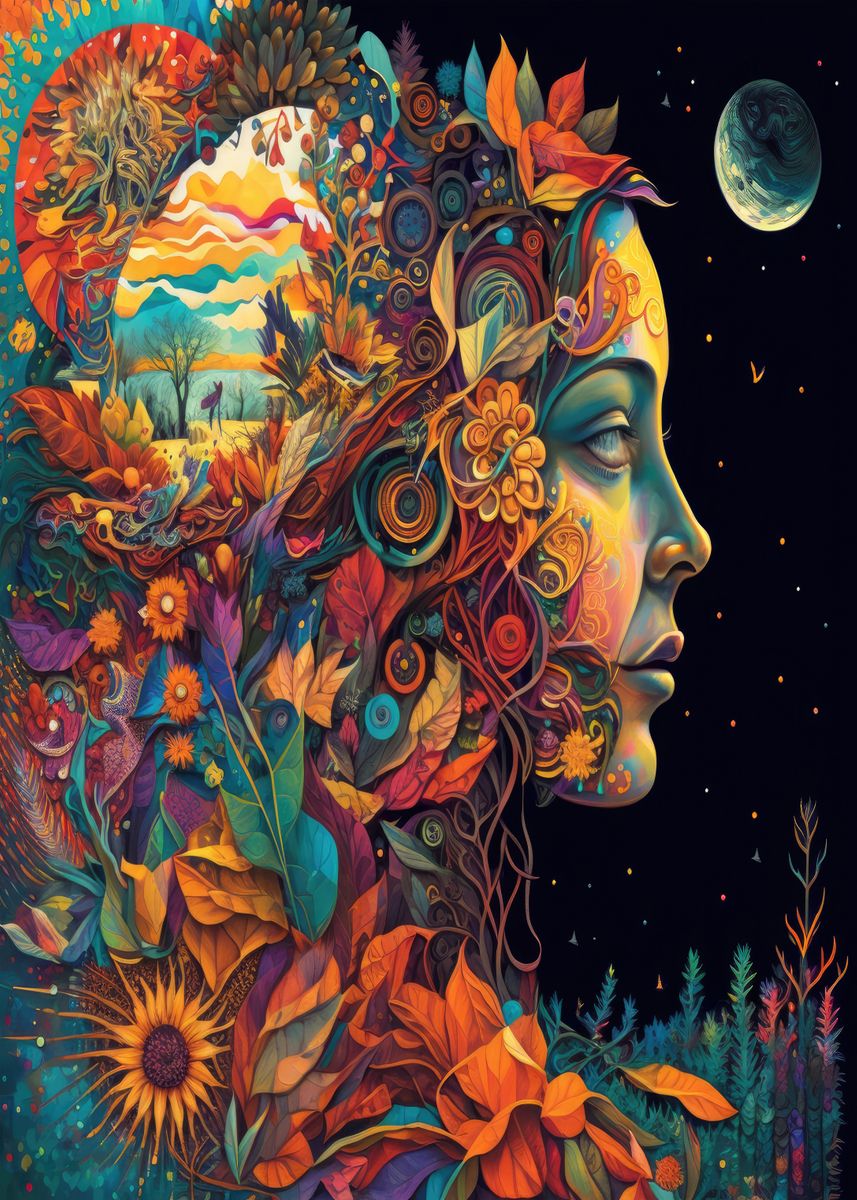 'Gaia' Poster, picture, metal print, paint by Art of Gold | Displate