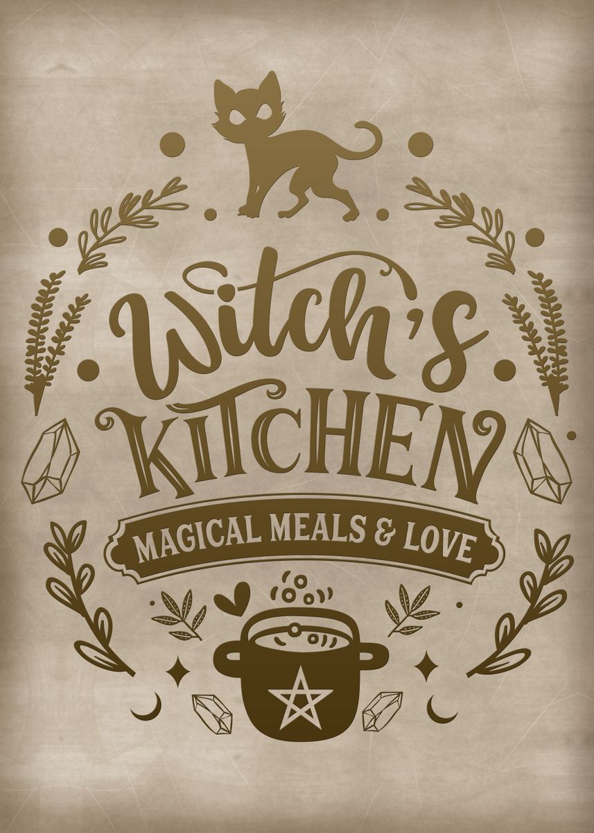 'Magical meals and love' Poster, picture, metal print, paint by ...