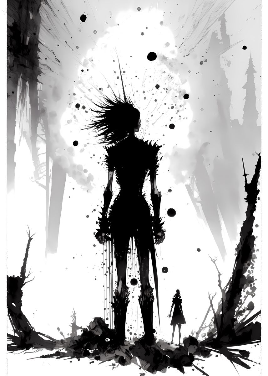 'Inky Horror Painting' Poster, picture, metal print, paint by ...