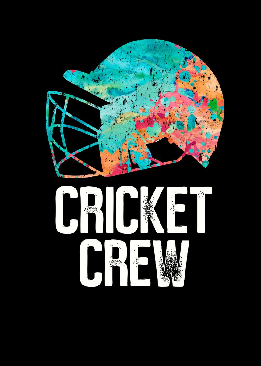 'Cricket Crew' Poster, picture, metal print, paint by Lion Löwe | Displate