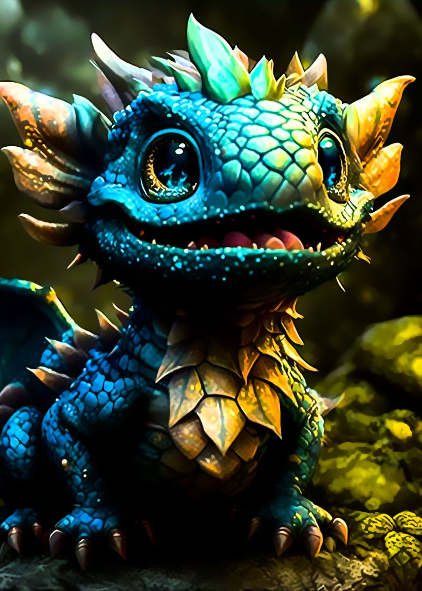 'Dragon' Poster, picture, metal print, paint by minh doan | Displate