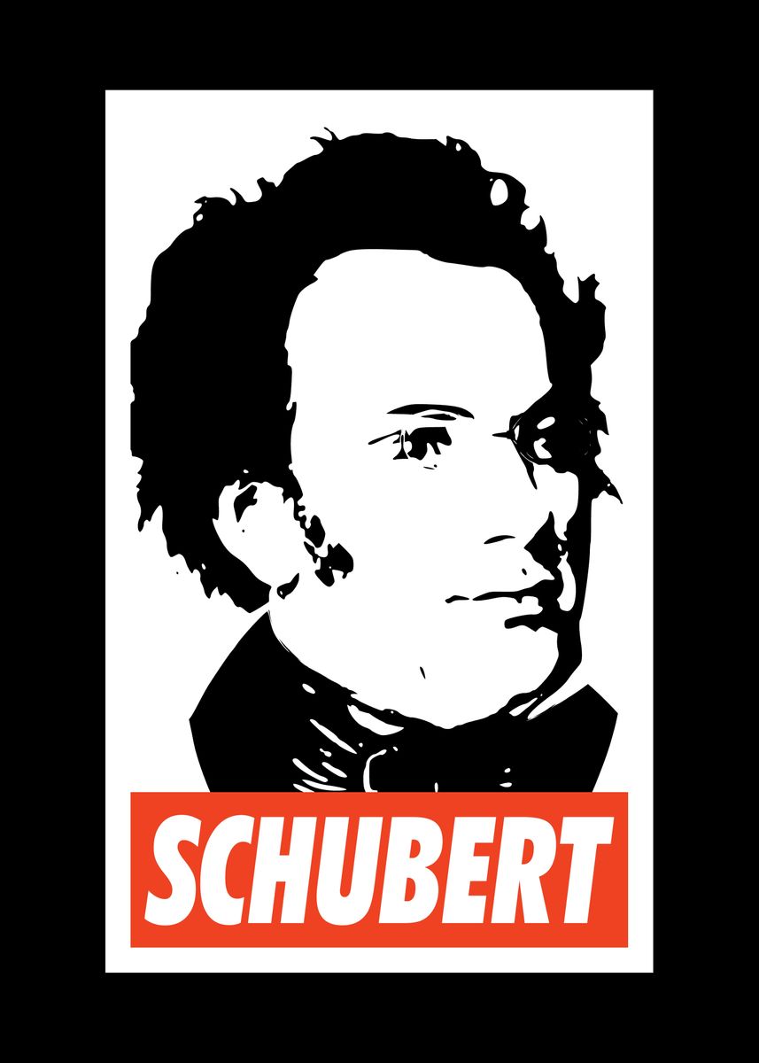 'Franz Schubert' Poster, picture, metal print, paint by Filip Hellman ...