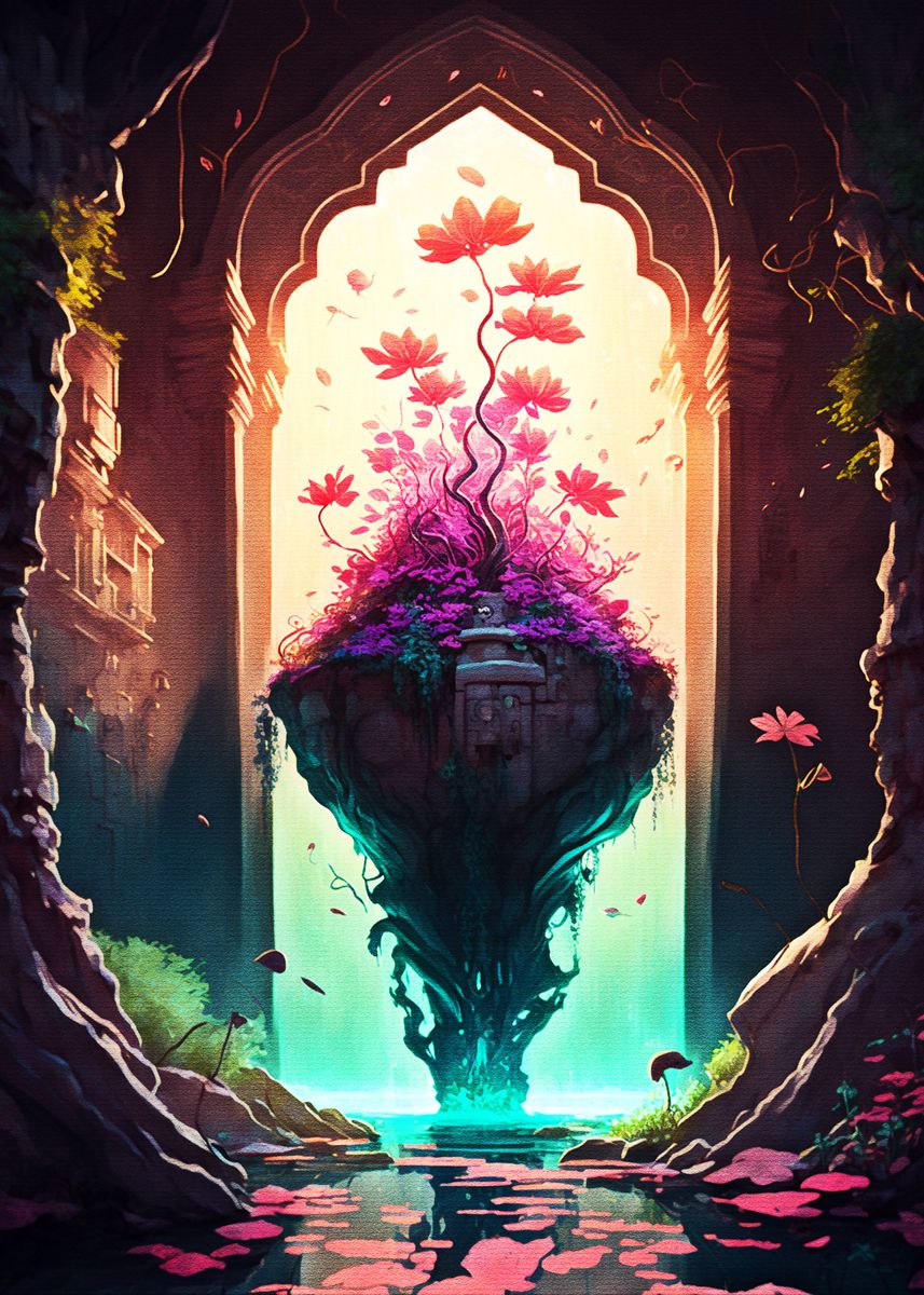 'Flowers Mystic' Poster, picture, metal print, paint by Coffee Design ...