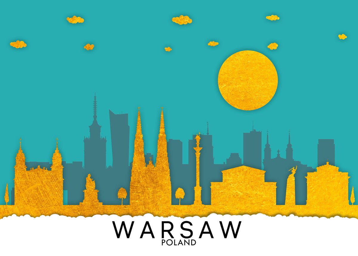 'Warsaw Poland' Poster by Dalton Joyce | Displate