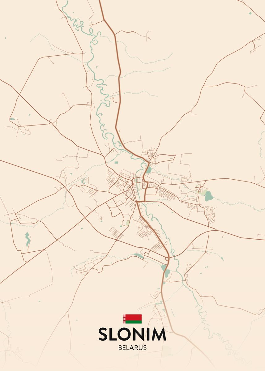 'Slonim BY' Poster, picture, metal print, paint by IMR Designs | Displate