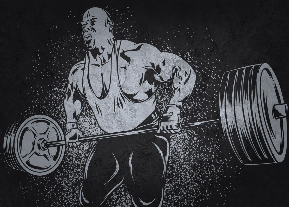 'Ronnie Coleman Barbell Row' Poster by CHAN | Displate