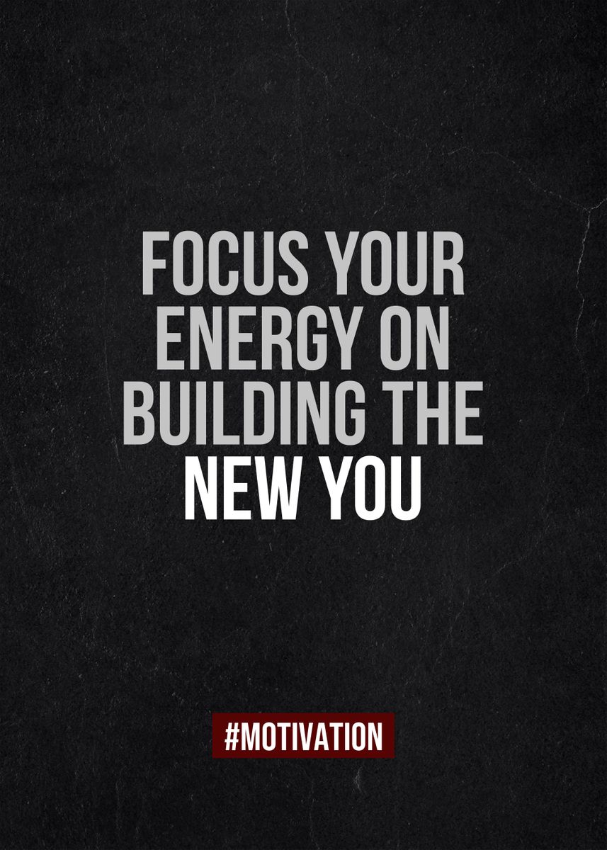 'focus your energy' Poster, picture, metal print, paint by Motivational ...