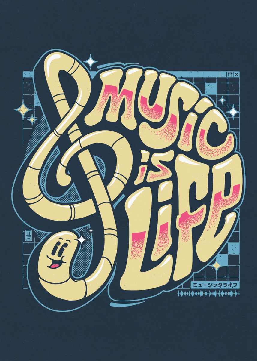 'Music is Life V2' Poster, picture, metal print, paint by StudioM6 ...