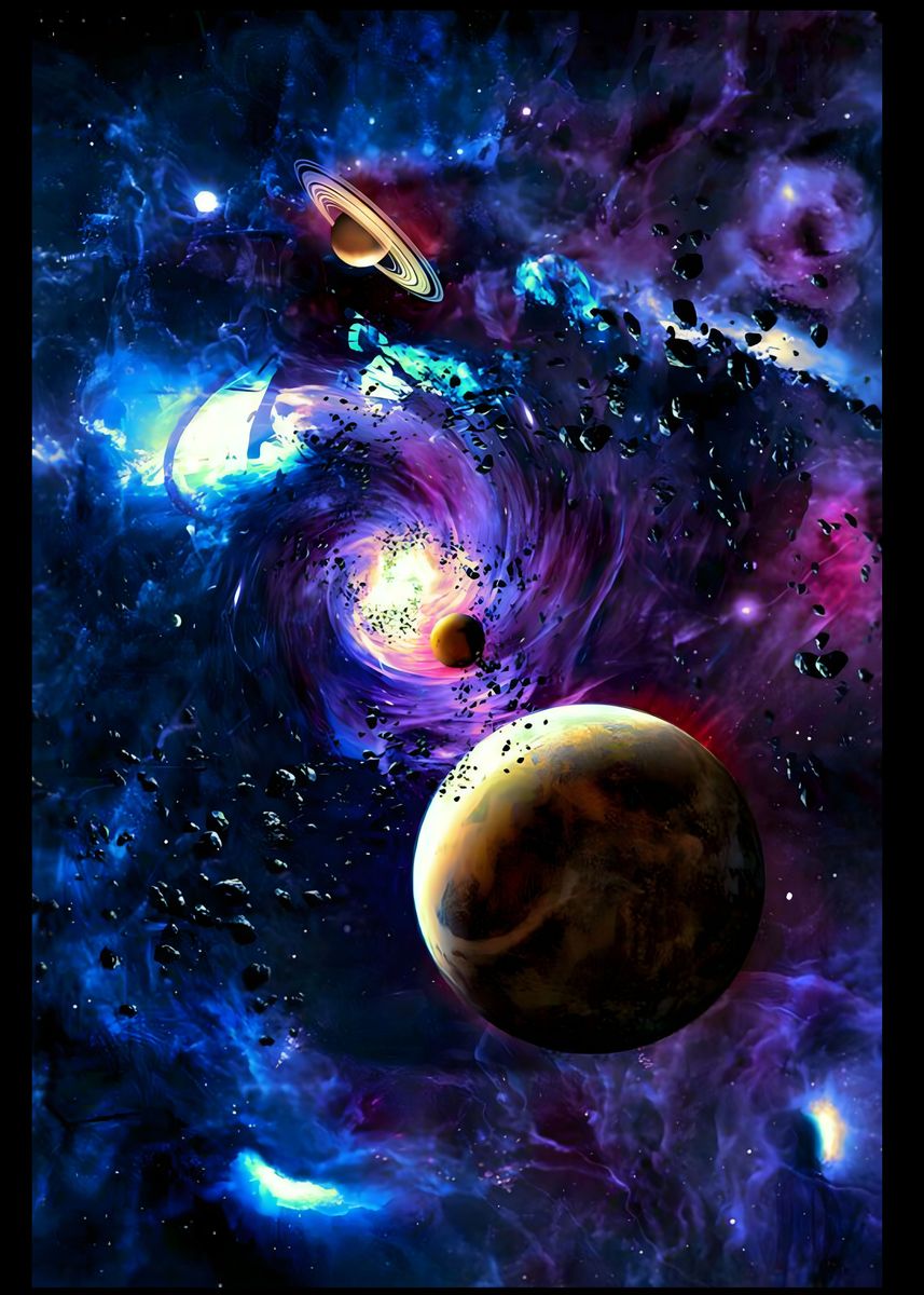 'galaxy' Poster, picture, metal print, paint by Mc King | Displate