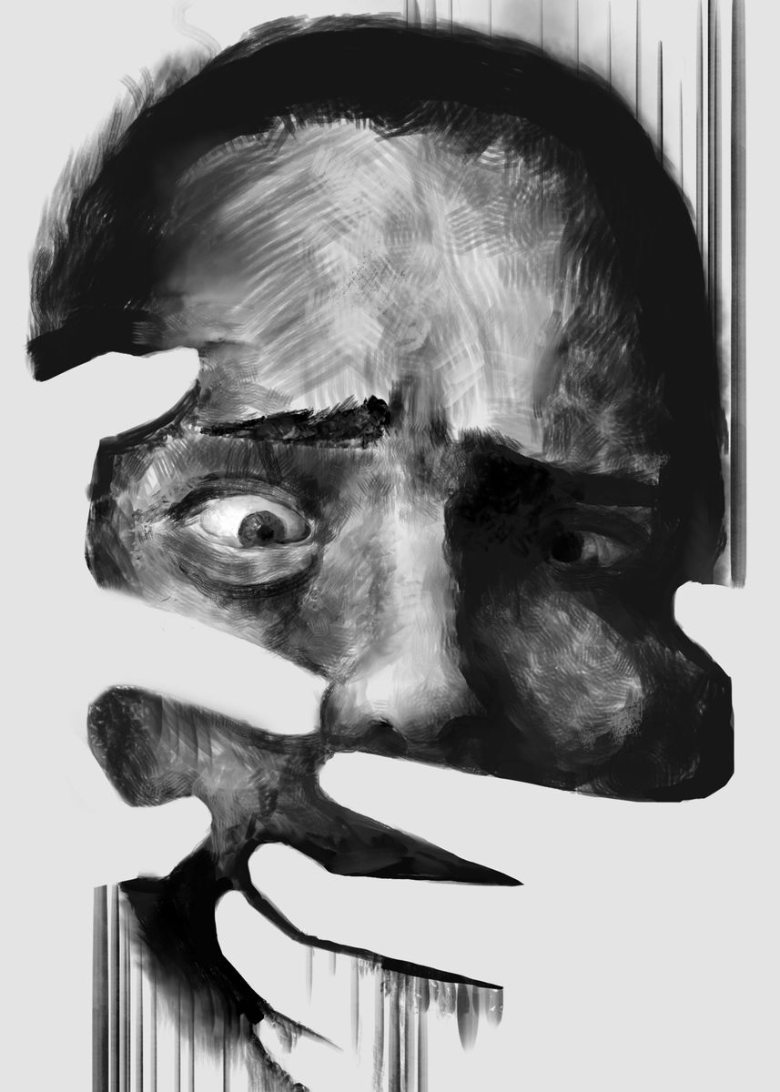 'Absurd' Poster, picture, metal print, paint by Inneriket | Displate