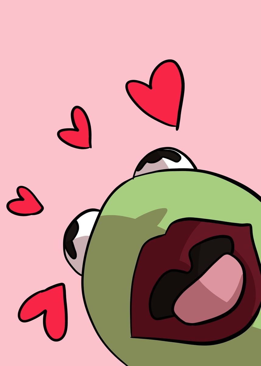 'lovely kermit' Poster, picture, metal print, paint by hafis ardiansyah ...