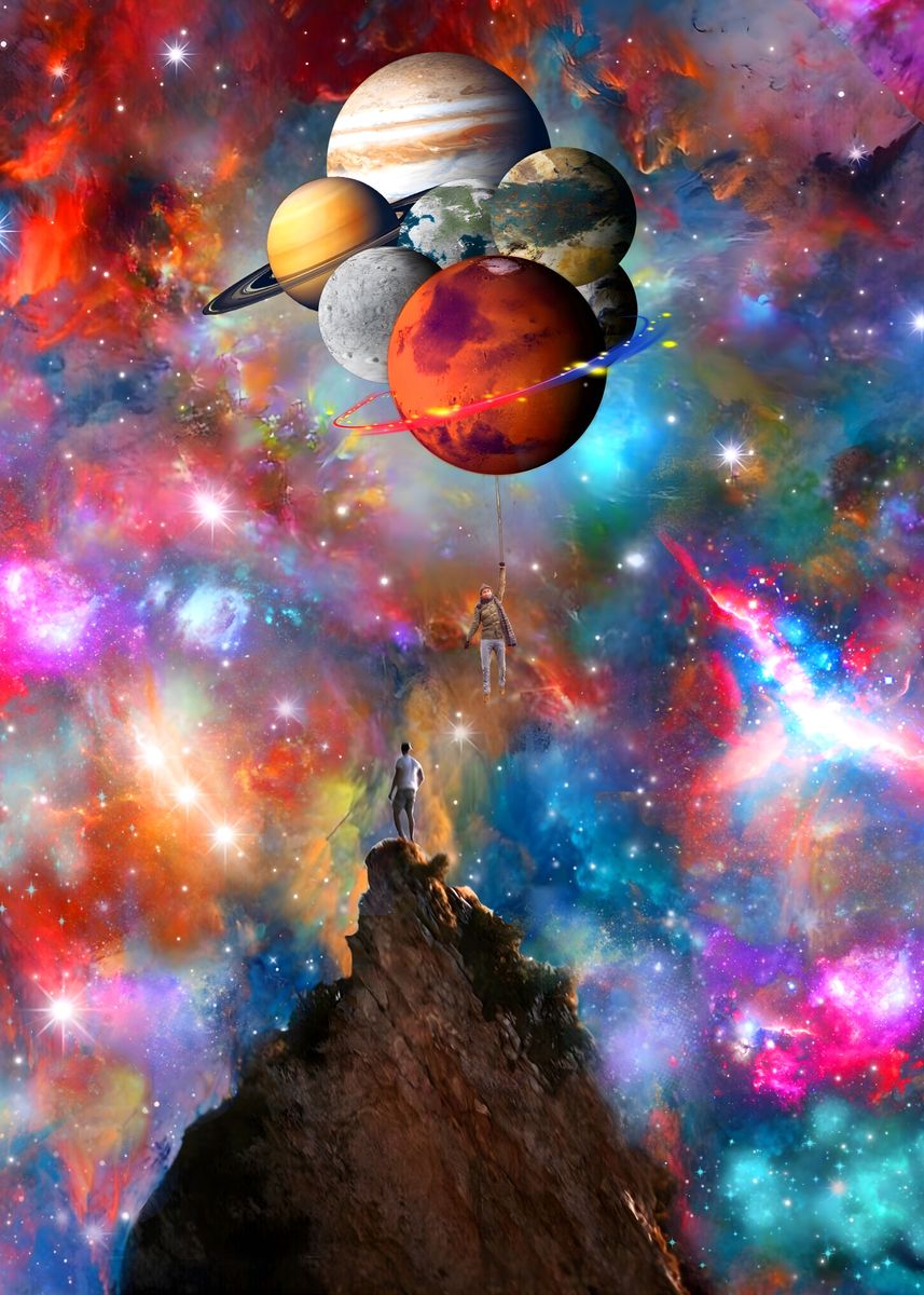 'galaxy' Poster, picture, metal print, paint by Mc King | Displate