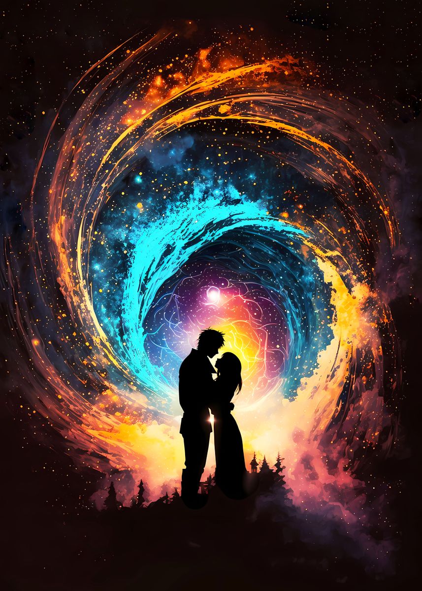 'Romance of the Galaxy' Poster, picture, metal print, paint by Luong ...