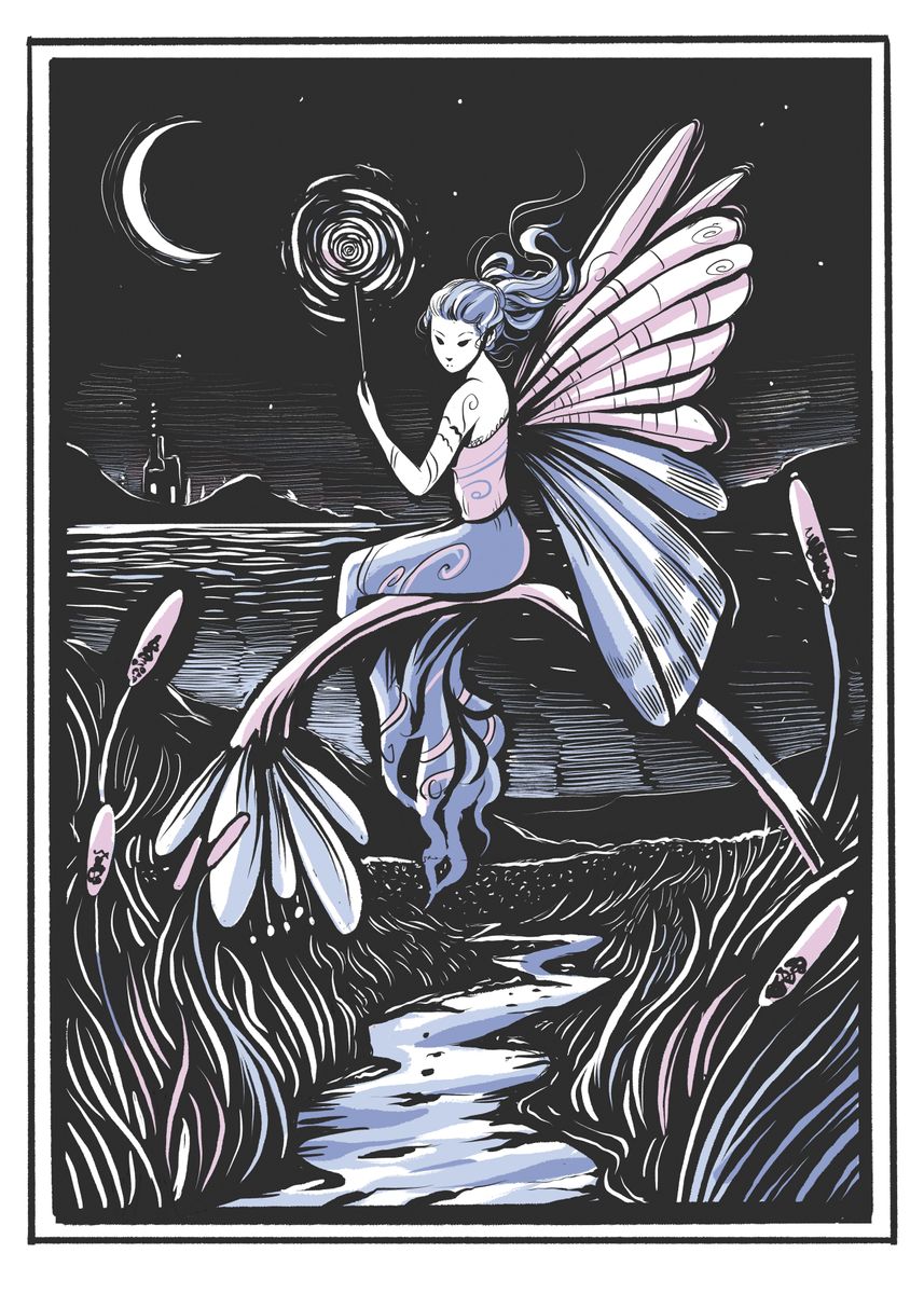 'Fantasy Fairy Night' Poster, picture, metal print, paint by OfCADesign ...