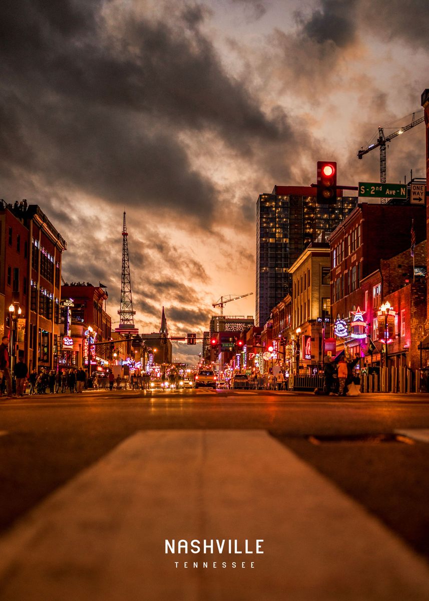 'Nashville ' Poster, picture, metal print, paint by Explore Universe ...