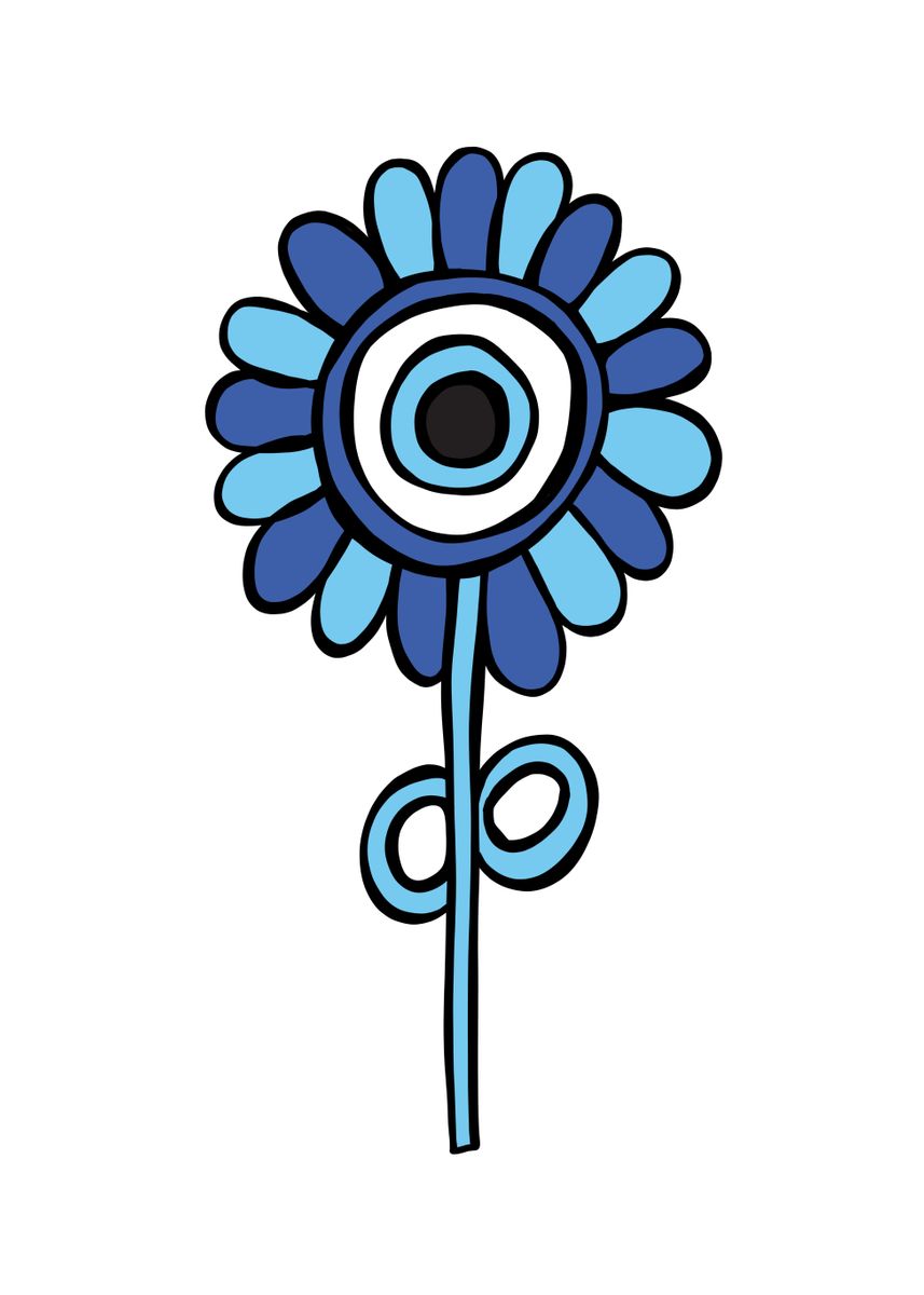 'Evil Eye Sunflower 1' Poster by Anita's & Bella's Art | Displate
