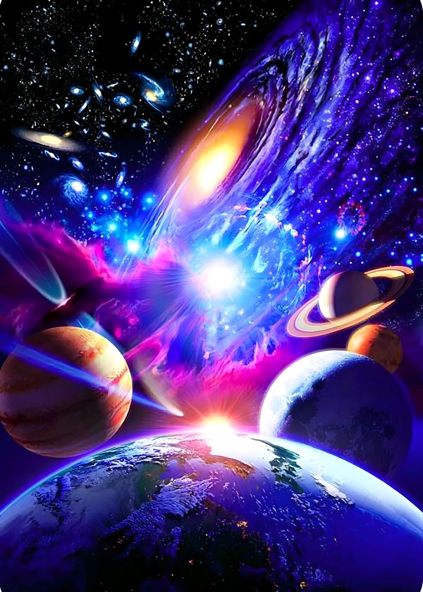 'galaxy' Poster, picture, metal print, paint by Mc King | Displate