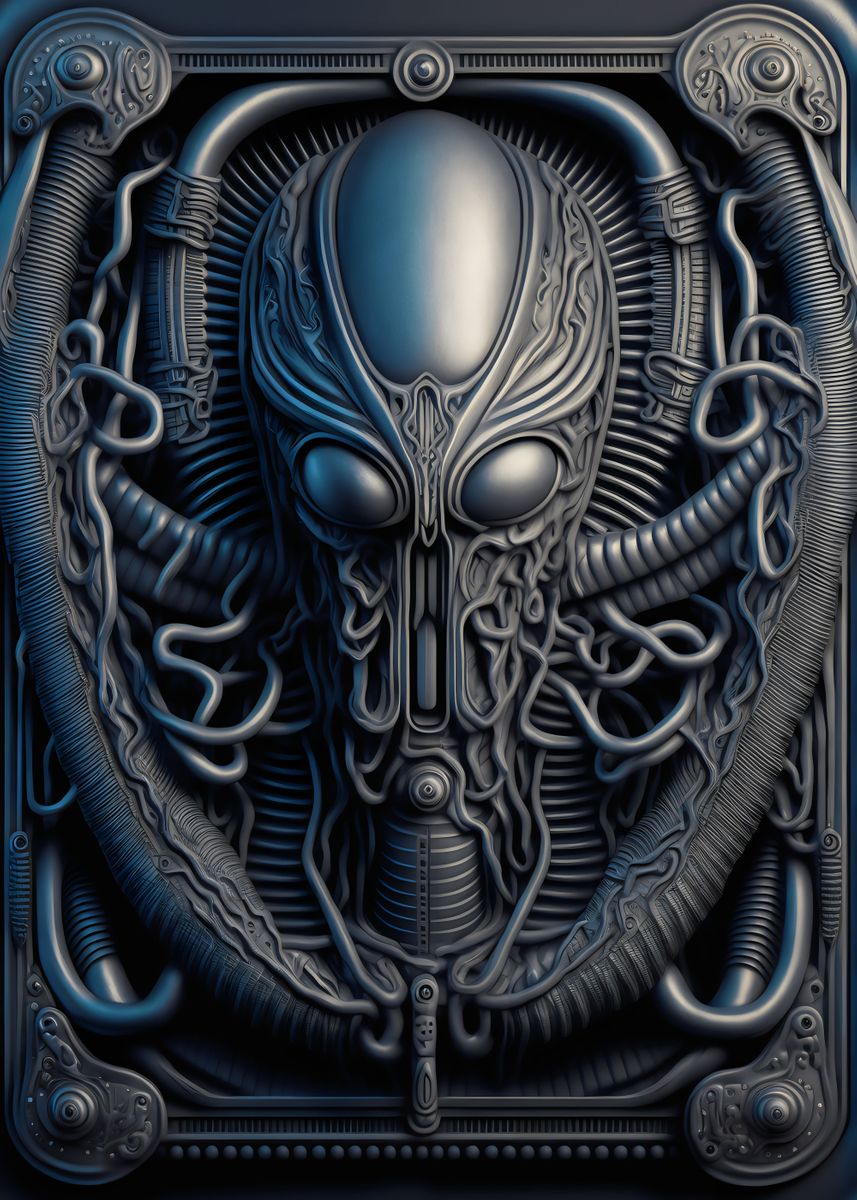 'Alien Xenomorph Metalic' Poster, picture, metal print, paint by Nathan ...