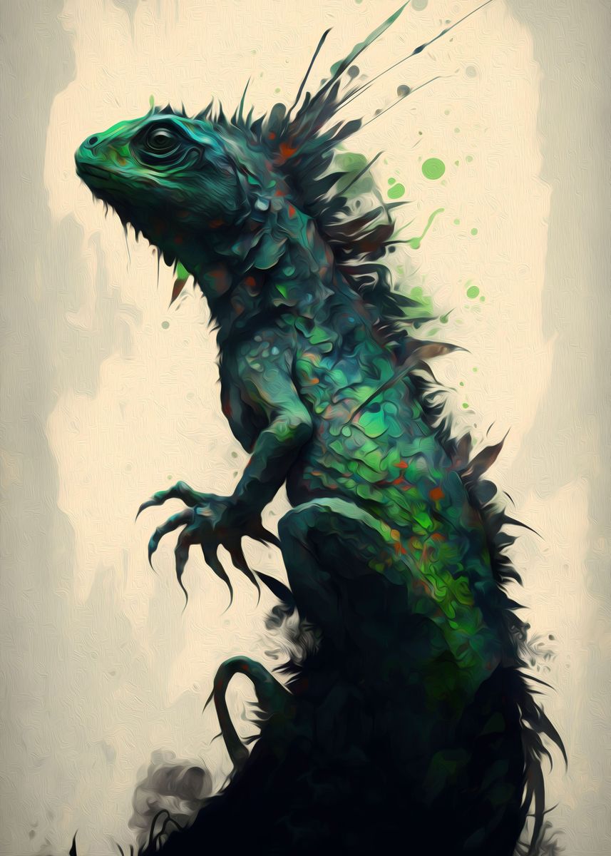 'Basilisk' Poster, picture, metal print, paint by Sabiqul Fahmi | Displate